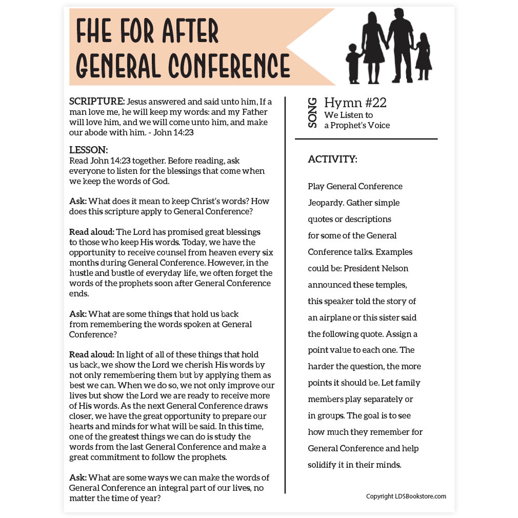 Free General Conference Activity Packet (October 2024) | LDS Daily